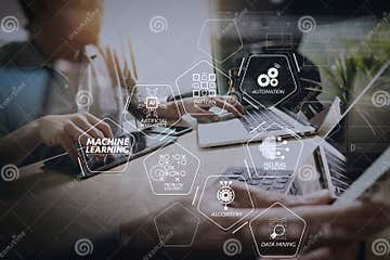 StartUp Programming Team. Website Designer Working Digital Table Stock ...