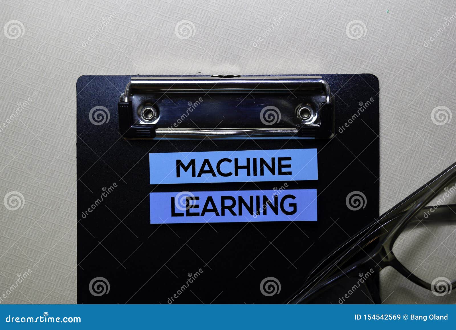 Machine Learning Text on Sticky Notes Isolated on Office Desk Stock ...