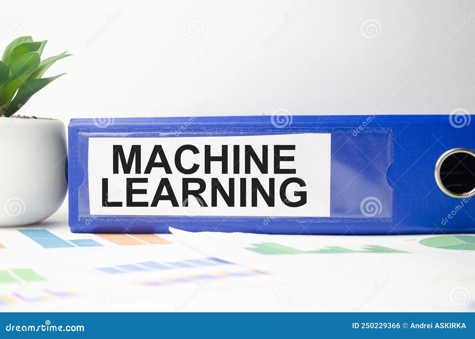 Machine Learning Text Written on Folder with Documents Stock Photo ...