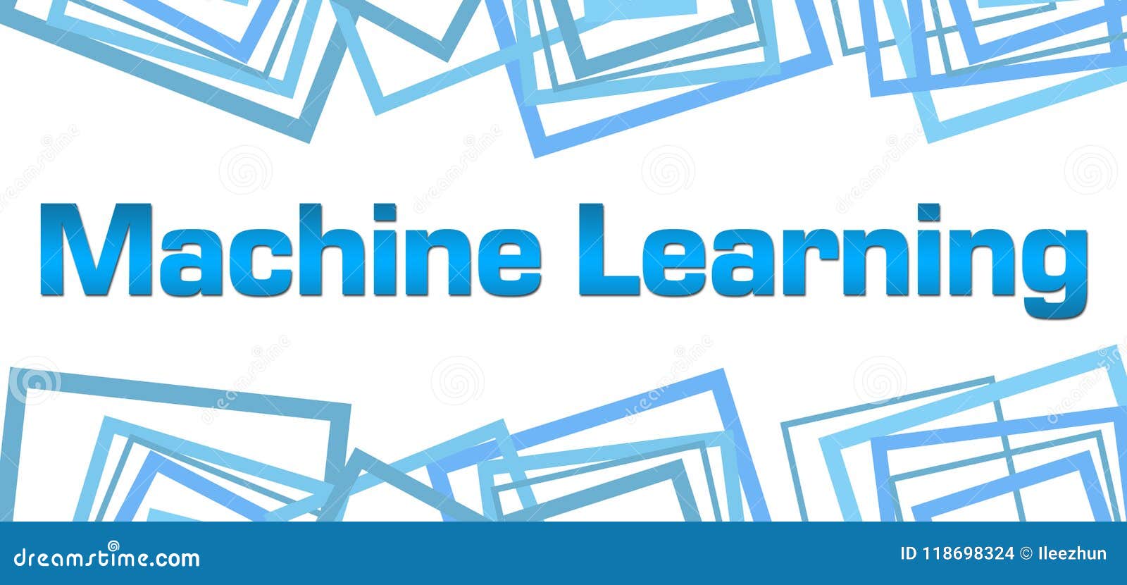 Machine Learning Blue Random Squares Bottom Top Stock Illustration ...