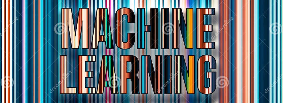 Machine Learning Theme with Abstract Network Lines Stock Illustration ...