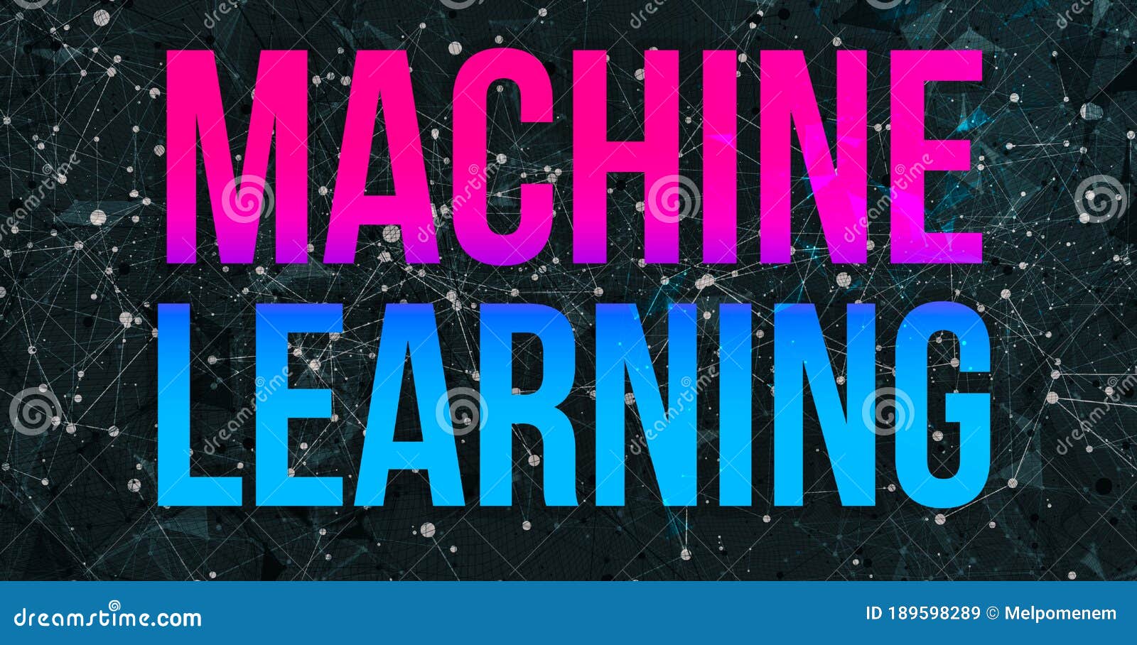 Machine Learning Theme with Abstract Network Patterns Stock Image ...