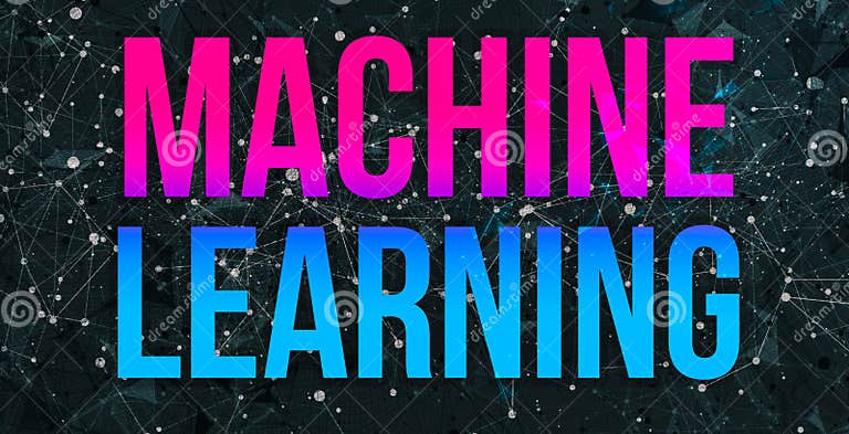 Machine Learning Theme with Abstract Network Patterns Stock Image ...