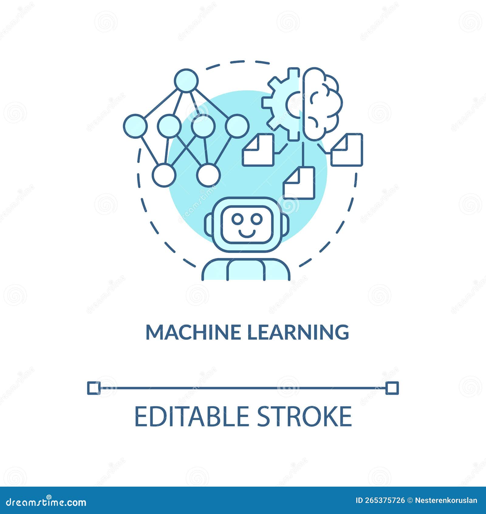 Machine Learning Turquoise Concept Icon Stock Illustration ... Machine Learning Turquoise Concept Icon Stock Illustration ...