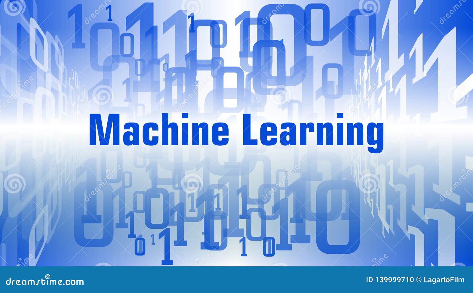 Machine Learning Vector Concept Abstract Binary Code Stock Vector Illustration Of Algorithm