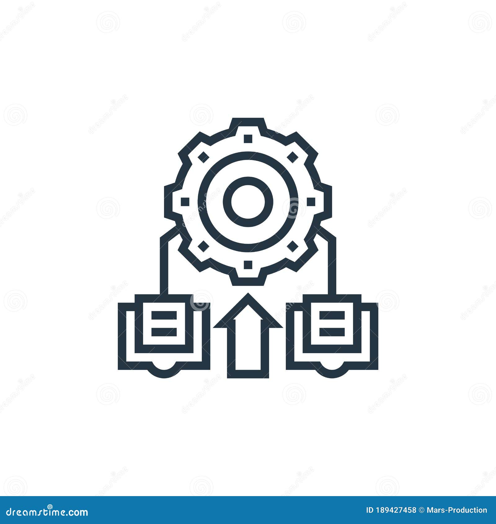 Machine Learning Vector Icon Isolated on White Background. Outline ...