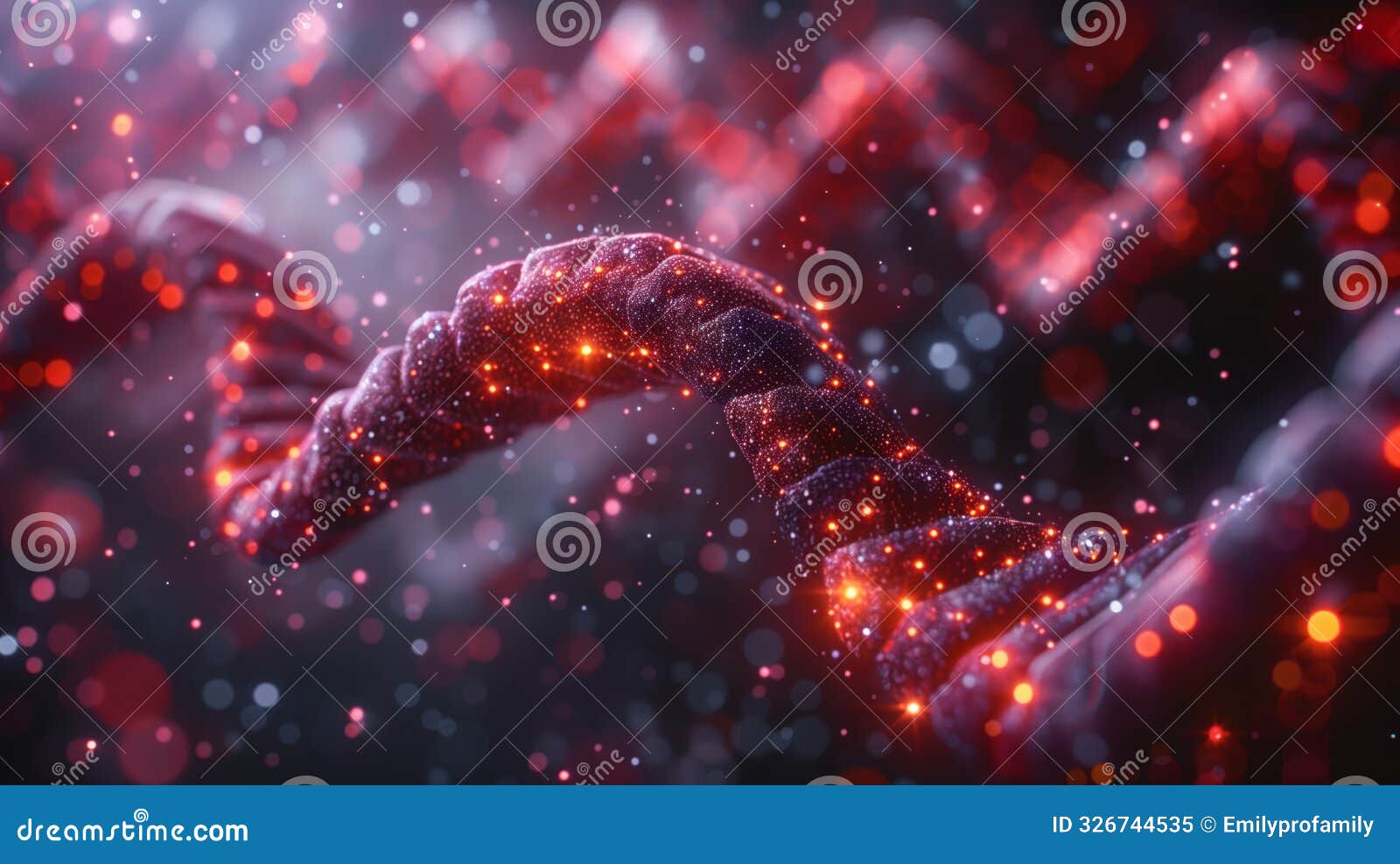 Machine Learning Visualization of DNA Structure Stock Image - Image of ...