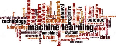 Machine Learning Word Cloud Stock Vector - Illustration of predictive ...