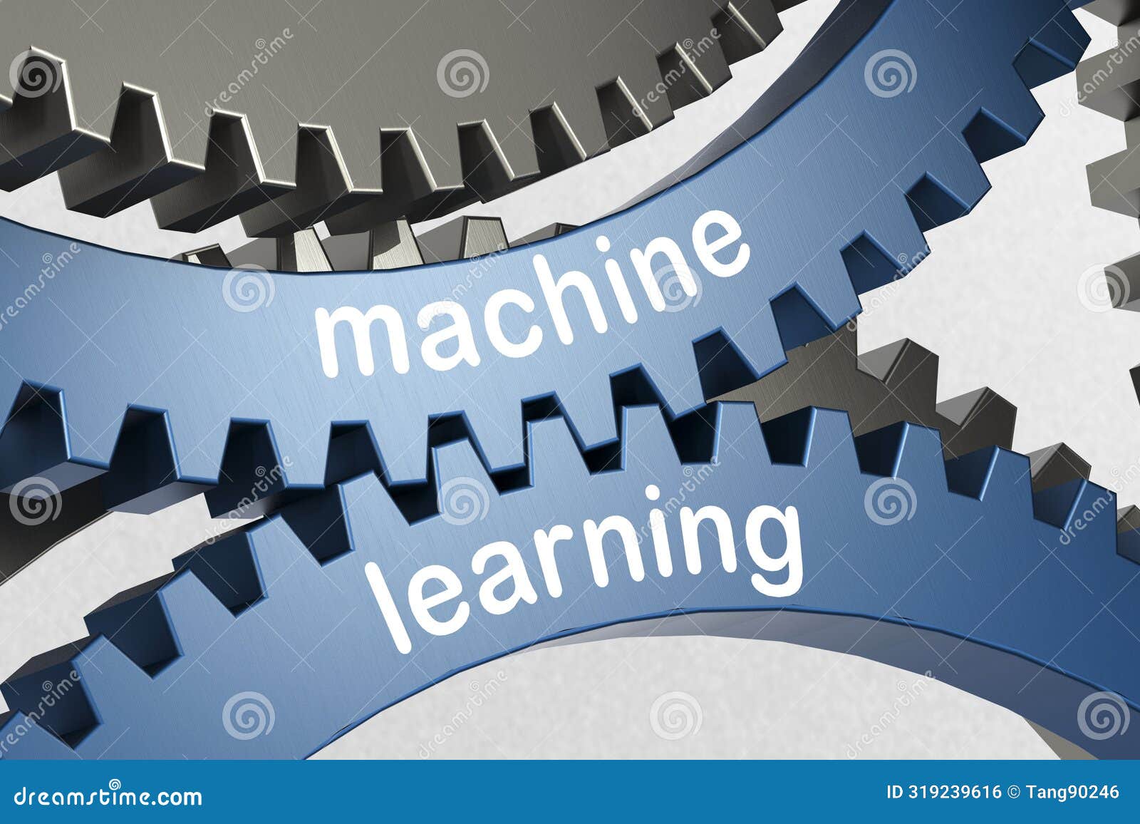 Machine Learning Word on the Metal Gear Stock Illustration ...