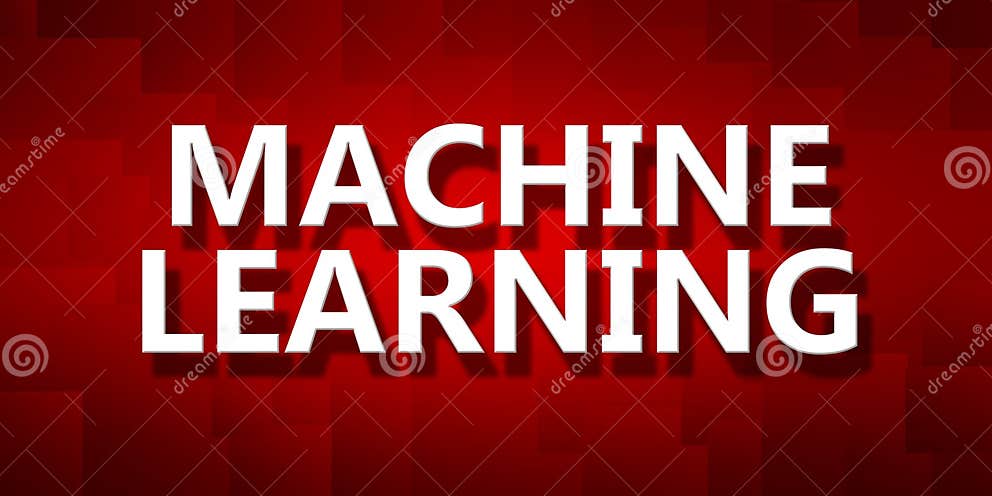 Machine Learning Word on Pixelated Background Stock Illustration ...