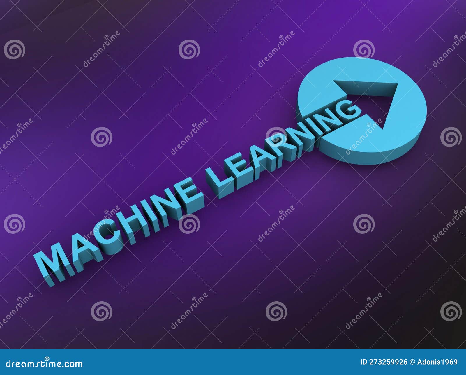 Machine Learning Word on Purple Stock Illustration - Illustration of ...