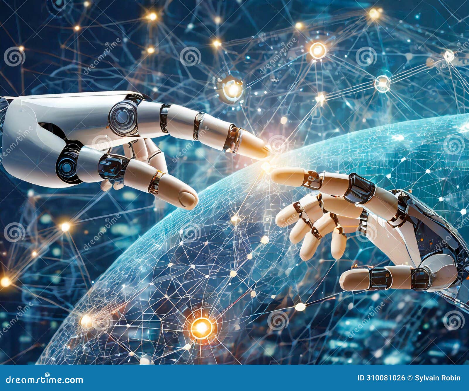 Machine Learning World with Hands of Robot Touch on Big Data Network Artificial Intelligence ...