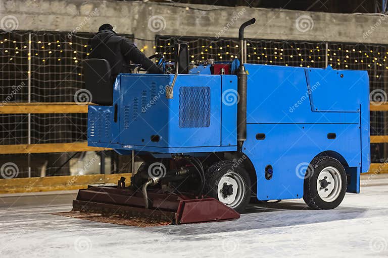 Ice leveling machine stock photo. Image of cold, blue - 248704938
