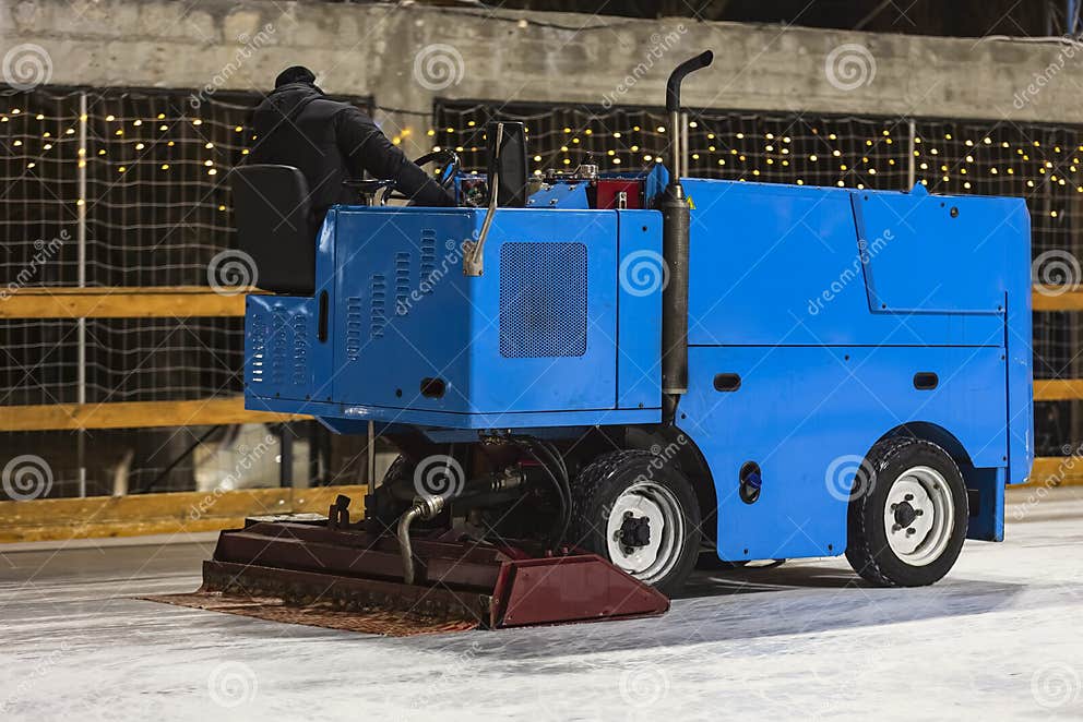 Ice leveling machine stock photo. Image of cold, blue - 248704938