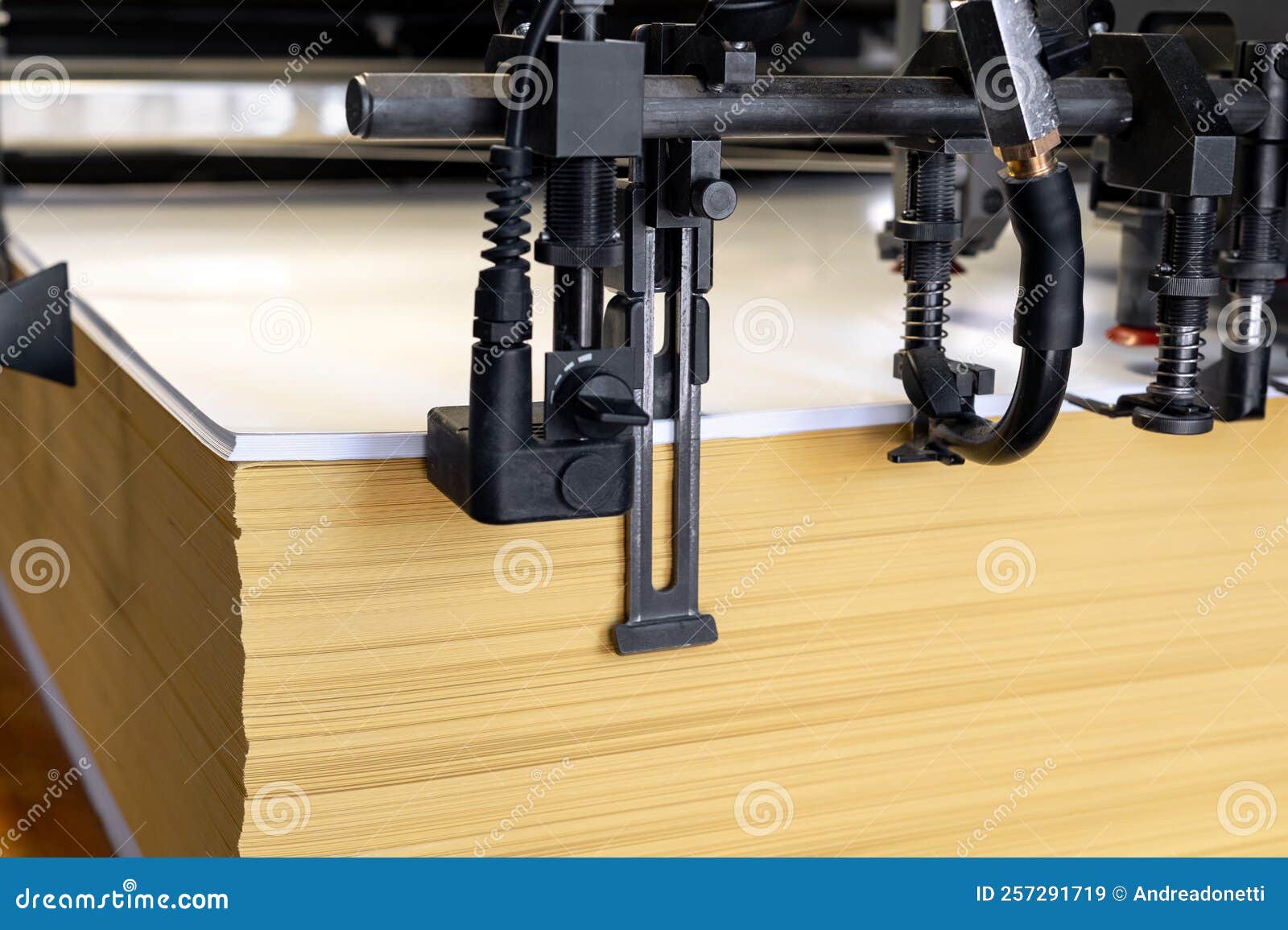 Machine Loading Paper into Industrial Printer Stock Image - Image of ...