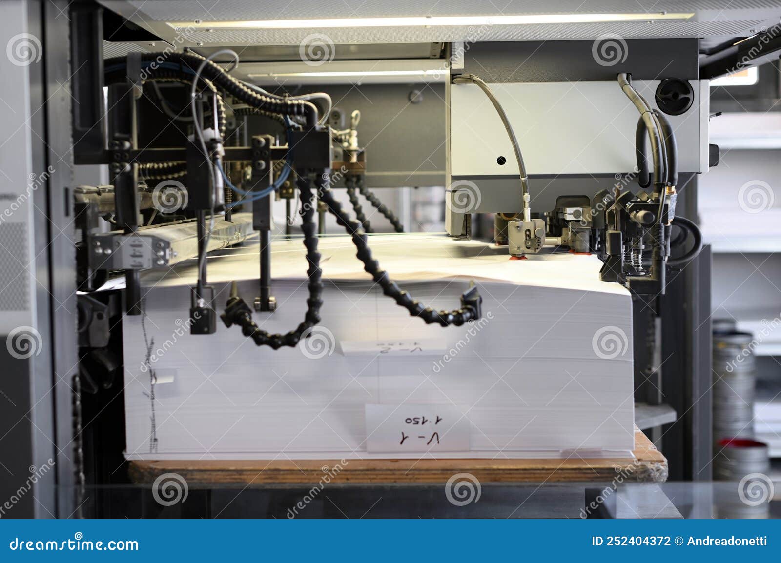 Machine Loading Paper into Printer Stock Photo - Image of press ...