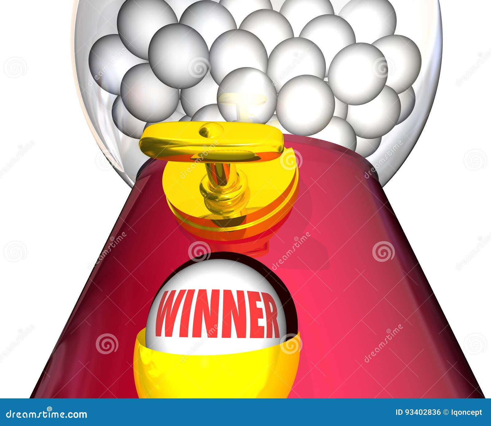 Machine Lucky Winning Ball De Gumball De Gagnant Illustration Stock ...