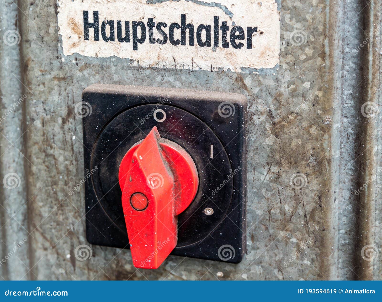 Machine main switch stock image. Image of machine, punching - 193594619