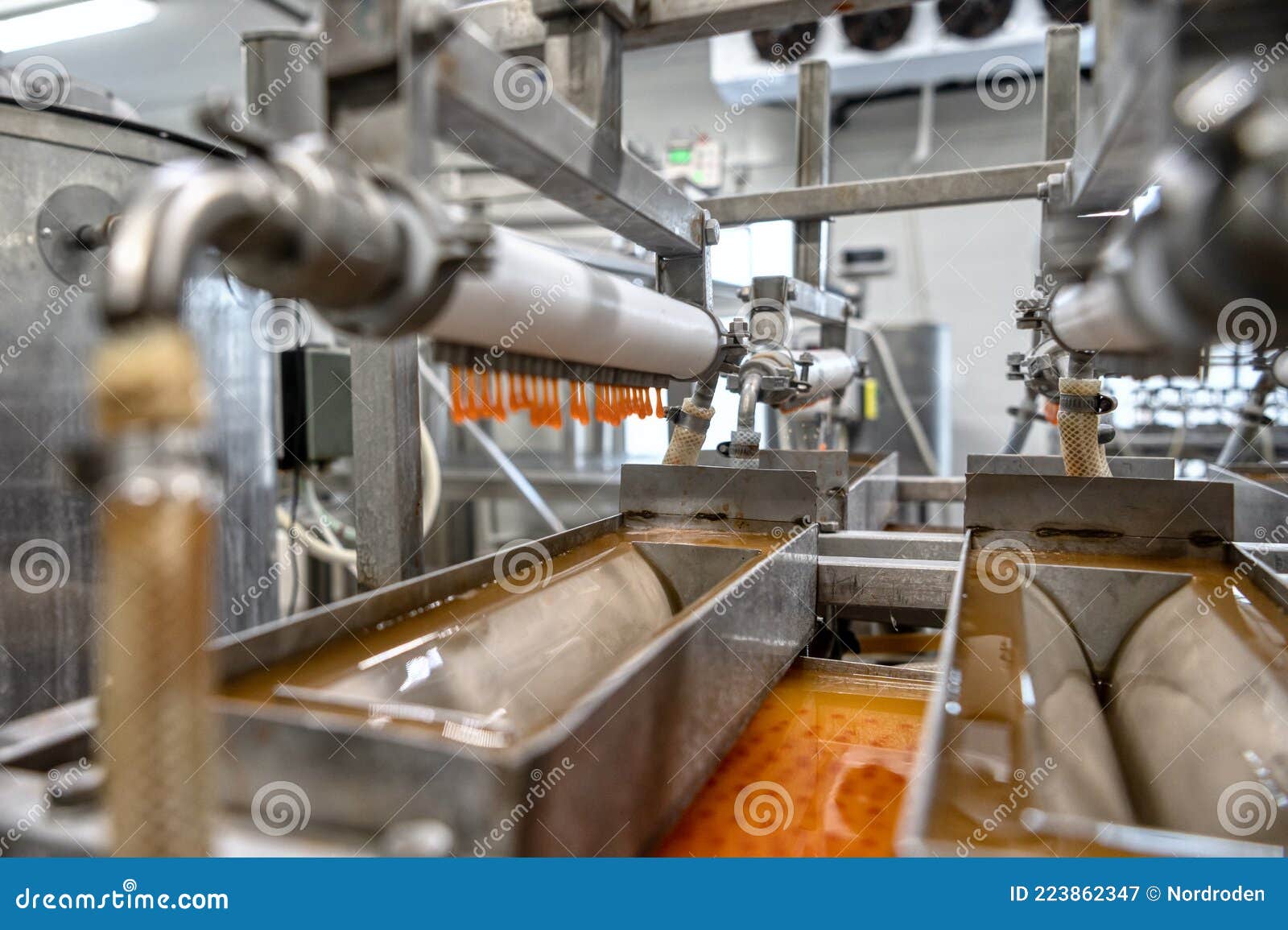 The Machine Makes Artificial Red Caviar. Stock Image - Image of seafood ...