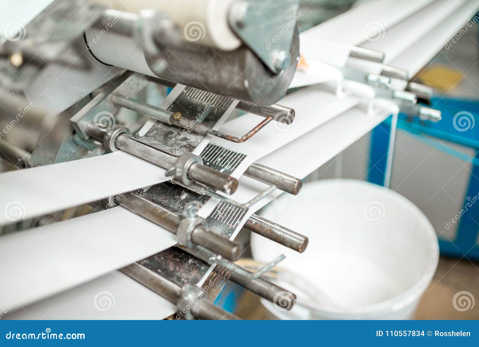 Machine Making Paper Tube Packaging Stock Photo - Image of white ...