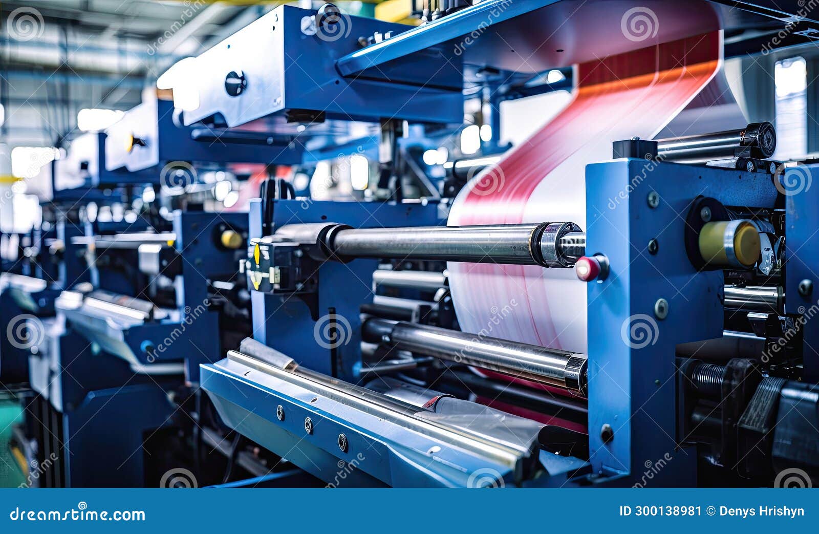 A Paper Rolling Machine in Action Stock Illustration - Illustration of ...
