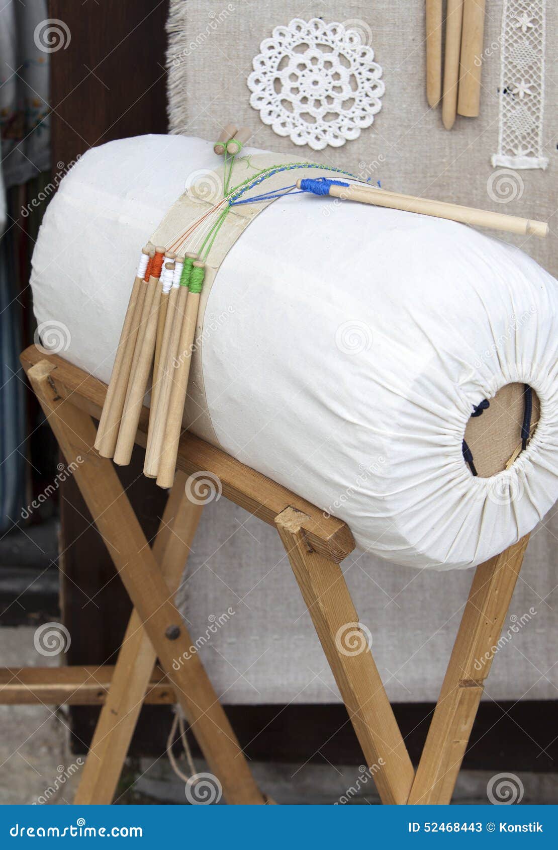 The Machine for Manual Weaving of Laces. Stock Image - Image of support ...