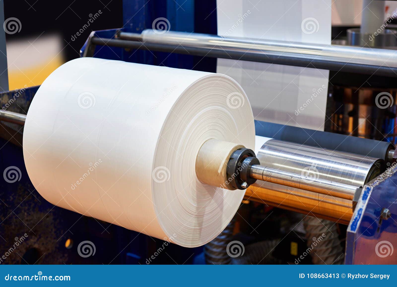 Machine for Manufacturing Plastic Bags Stock Image - Image of produce ...