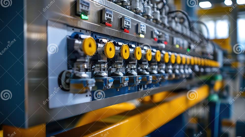 A Machine with Many Different Types of Switches Stock Illustration ...