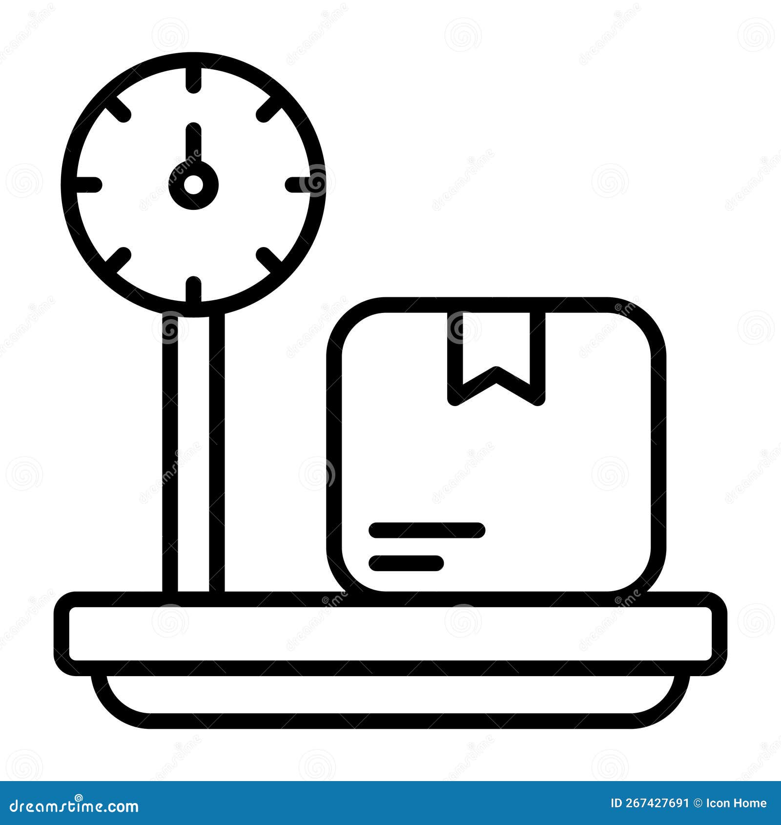 Machine Measuring Weight of Carton, an Icon of Weight Scale Stock ...
