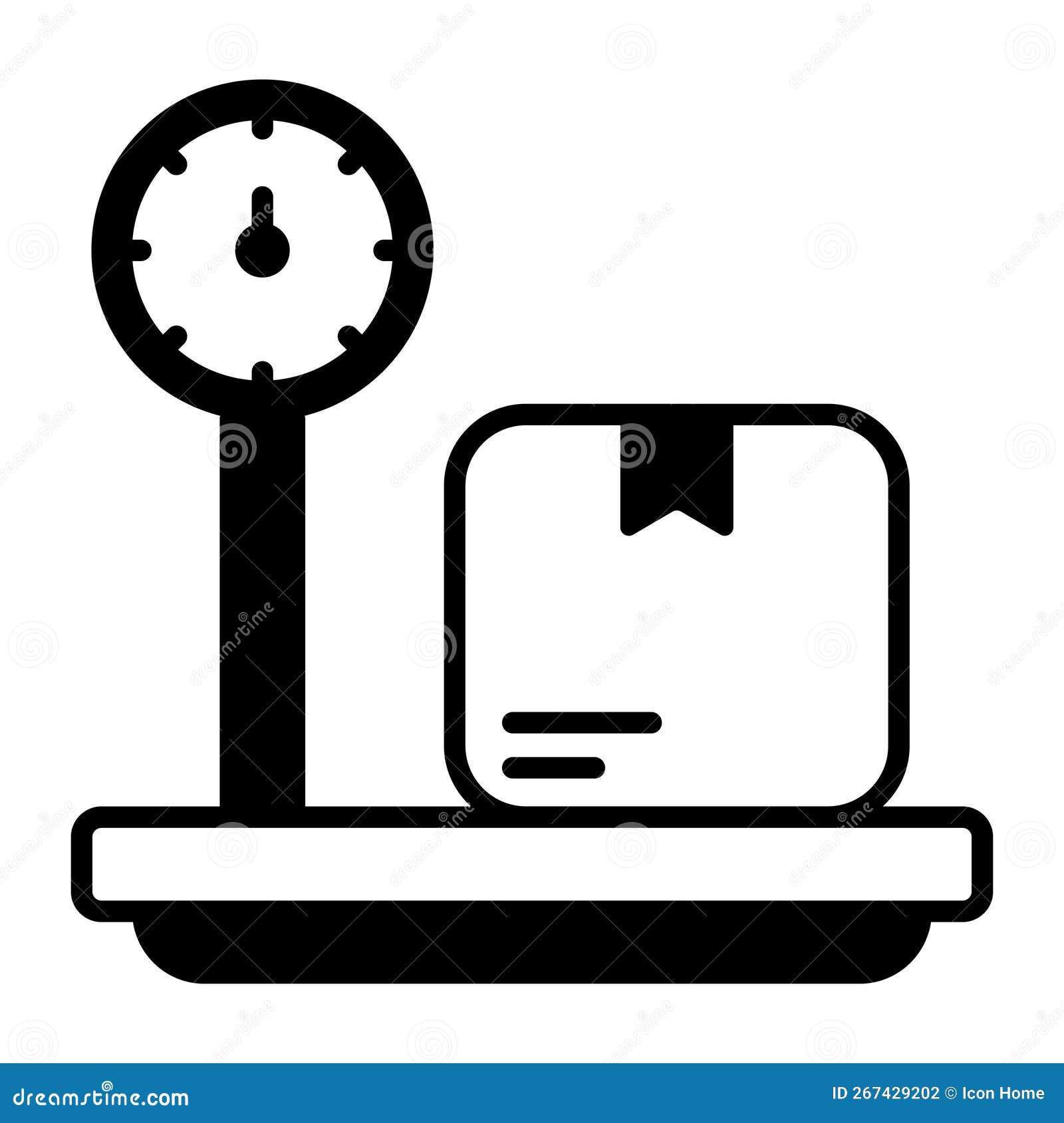 Machine Measuring Weight of Carton, an Icon of Weight Scale Stock ...