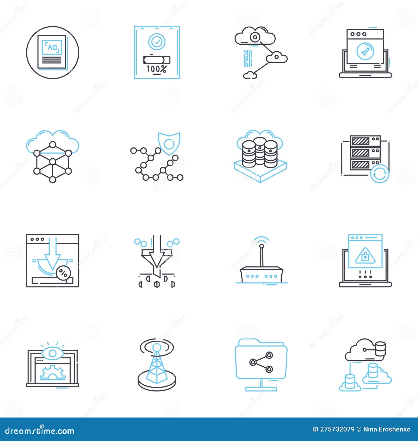 Machine Media Linear Icons Set. Robotics, Automation, Artificial ... Machine Media Linear Icons Set. Robotics, Automation, Artificial ...