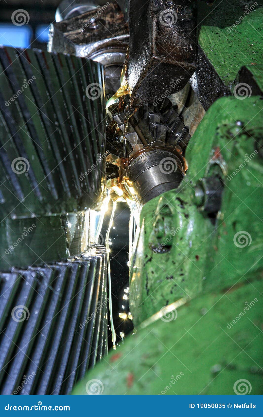 Machine with Metal-working Coolant Stock Image - Image of swarf ...