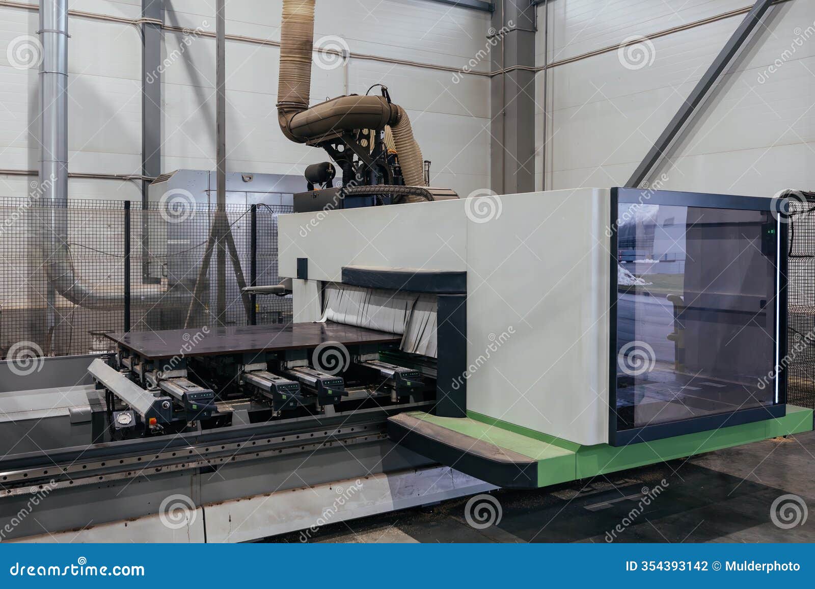 Machine for Milling and Boring of Panels and Solid Wood Stock Photo ...