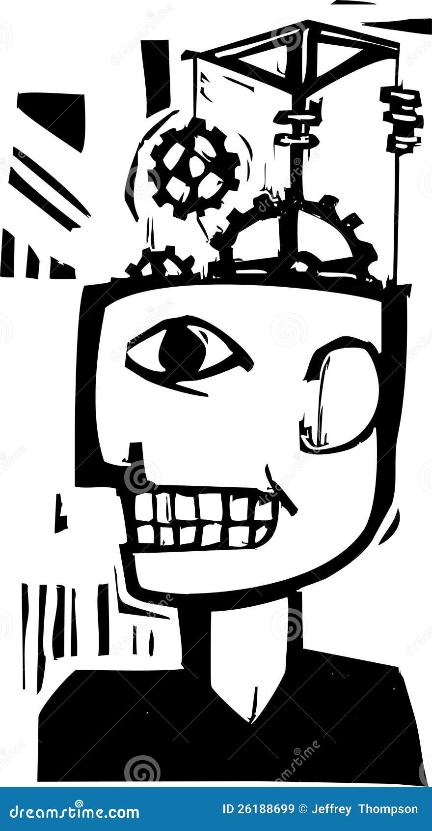 Machine Mind stock vector. Illustration of vector, biology - 26188699