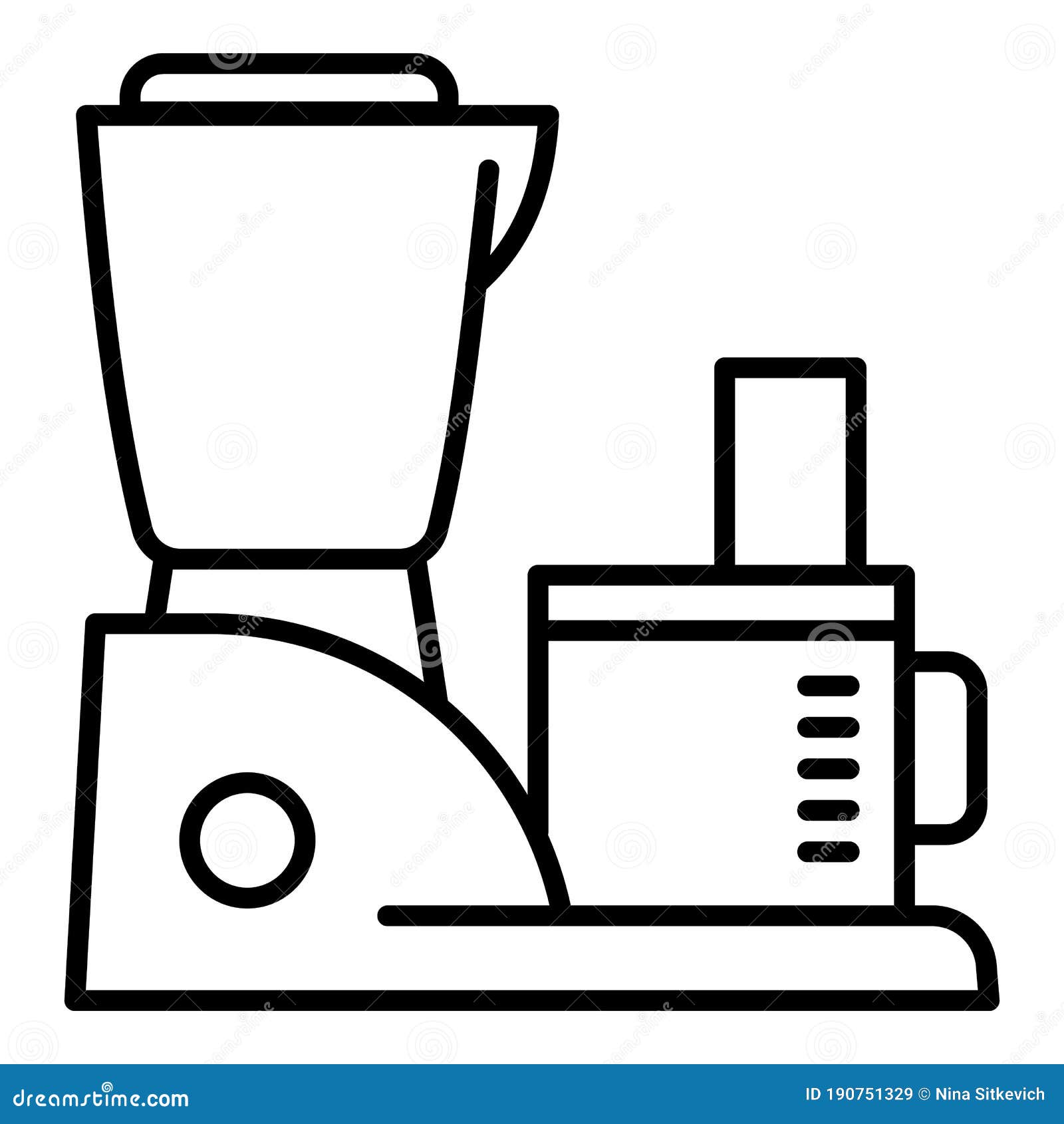 Machine Mixer Icon, Outline Style Stock Vector - Illustration of bowl ...