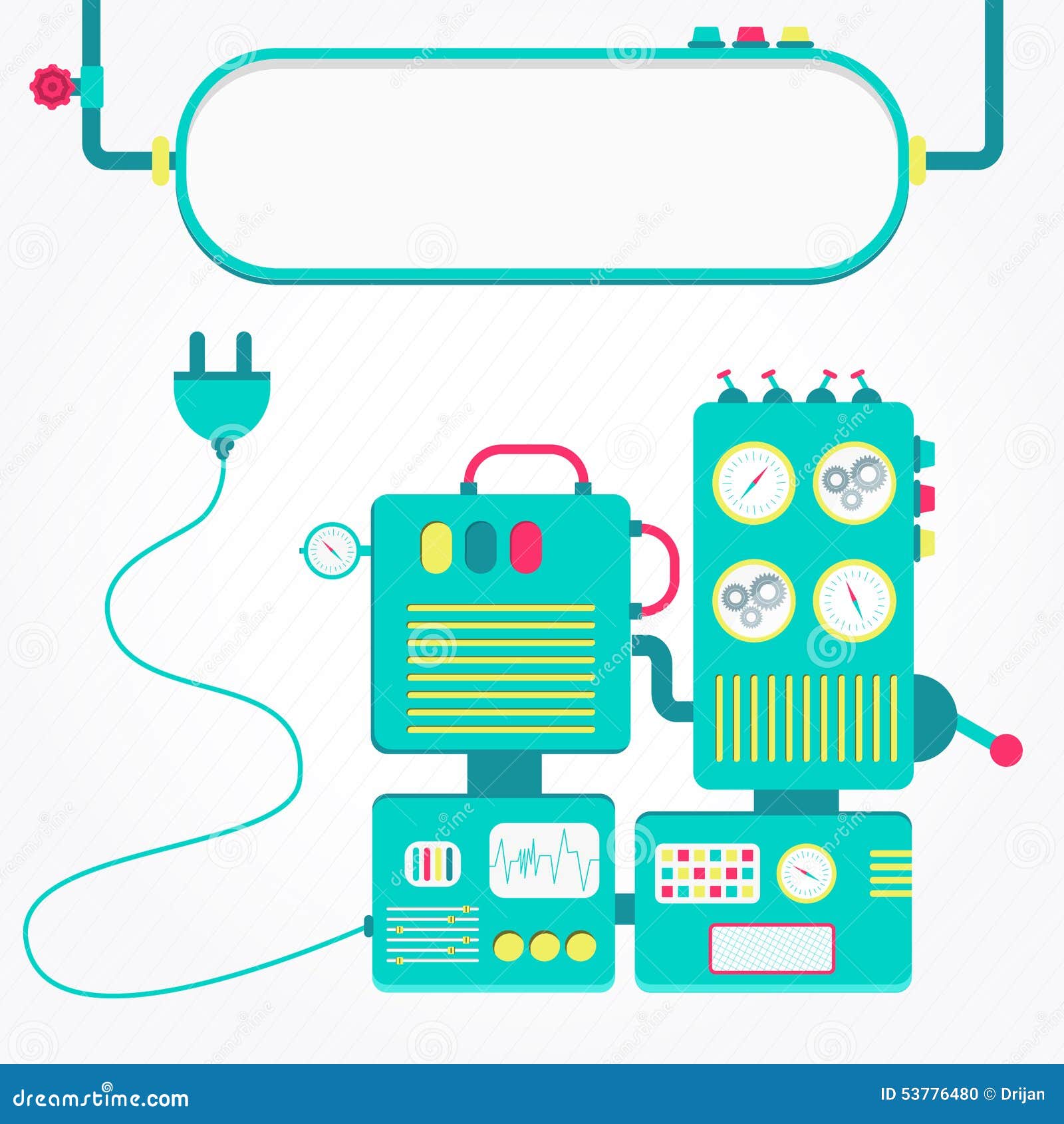 Machine off stock vector. Illustration of engineering - 53776480