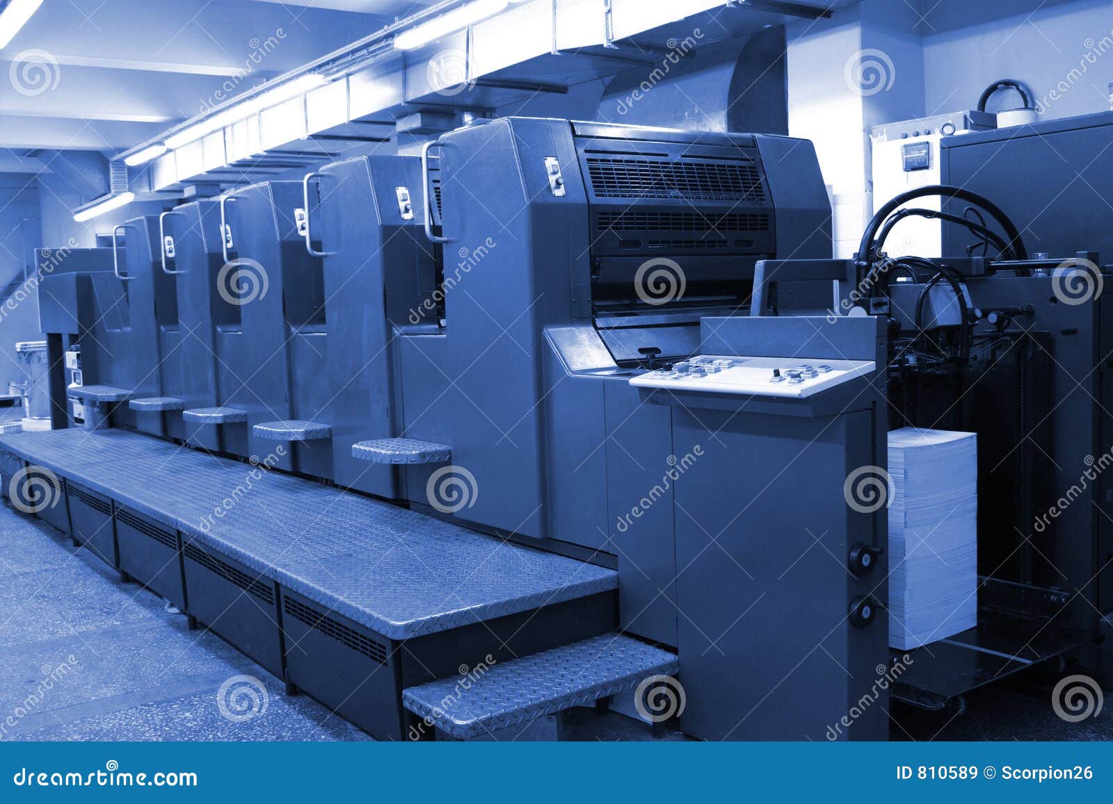 Machine offset fotografering för bildbyråer. Bild av industri - 810589