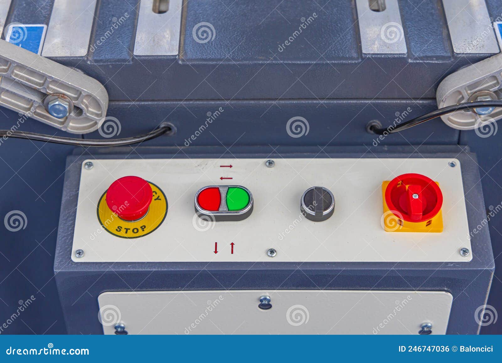 Machine Operation Panel stock photo. Image of start - 246747036