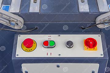 Machine Operation Panel stock photo. Image of start - 246747036