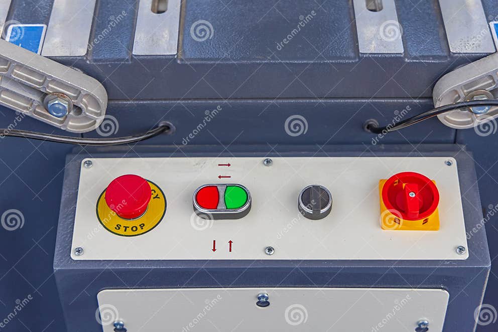 Machine Operation Panel stock photo. Image of start - 246747036