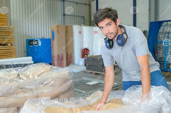 Machine Operator Packaging Factory Worker Stock Photo - Image of ...