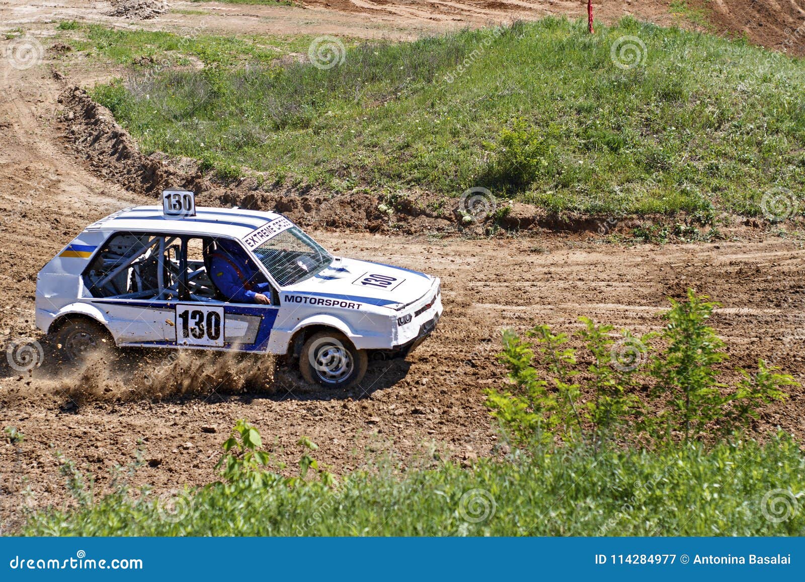 Car races on rough site stock image. Image of risk, country - 114284977