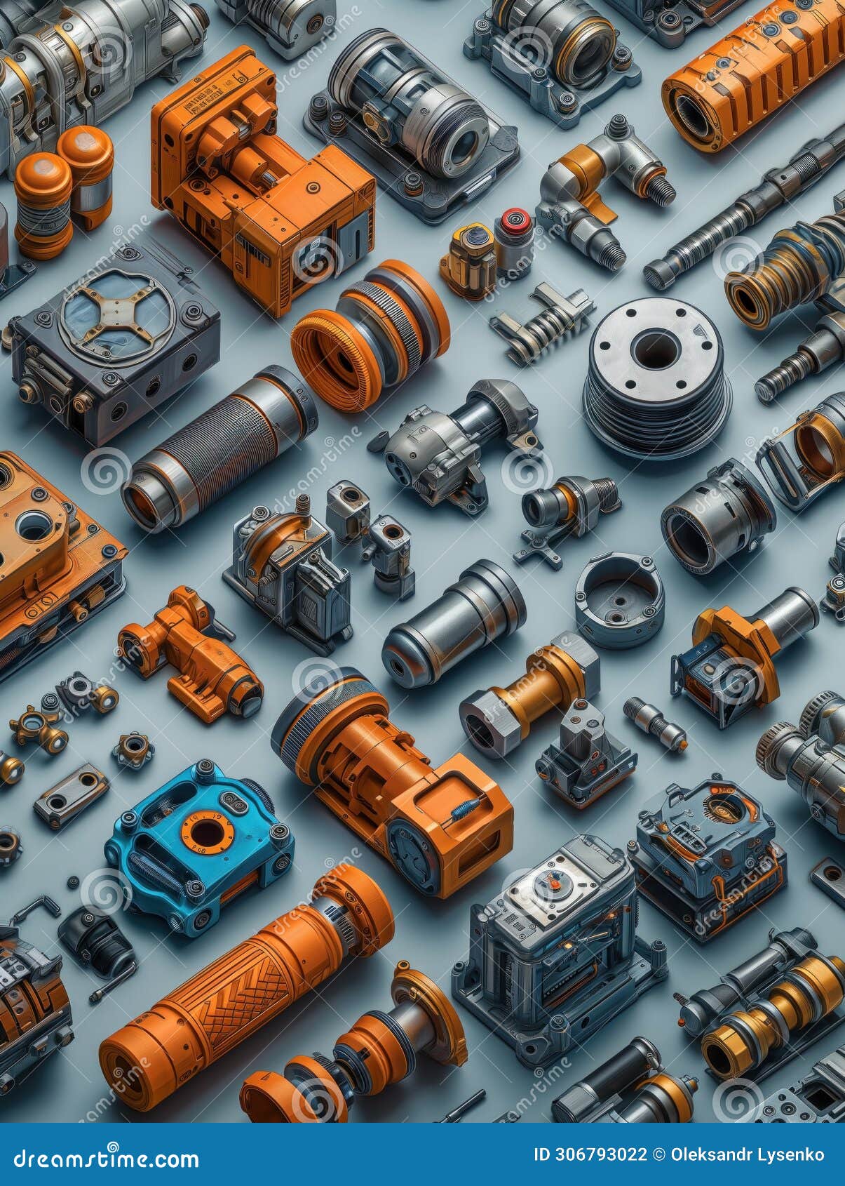 Machine Parts Assorted Background Stock Illustration - Illustration of ...