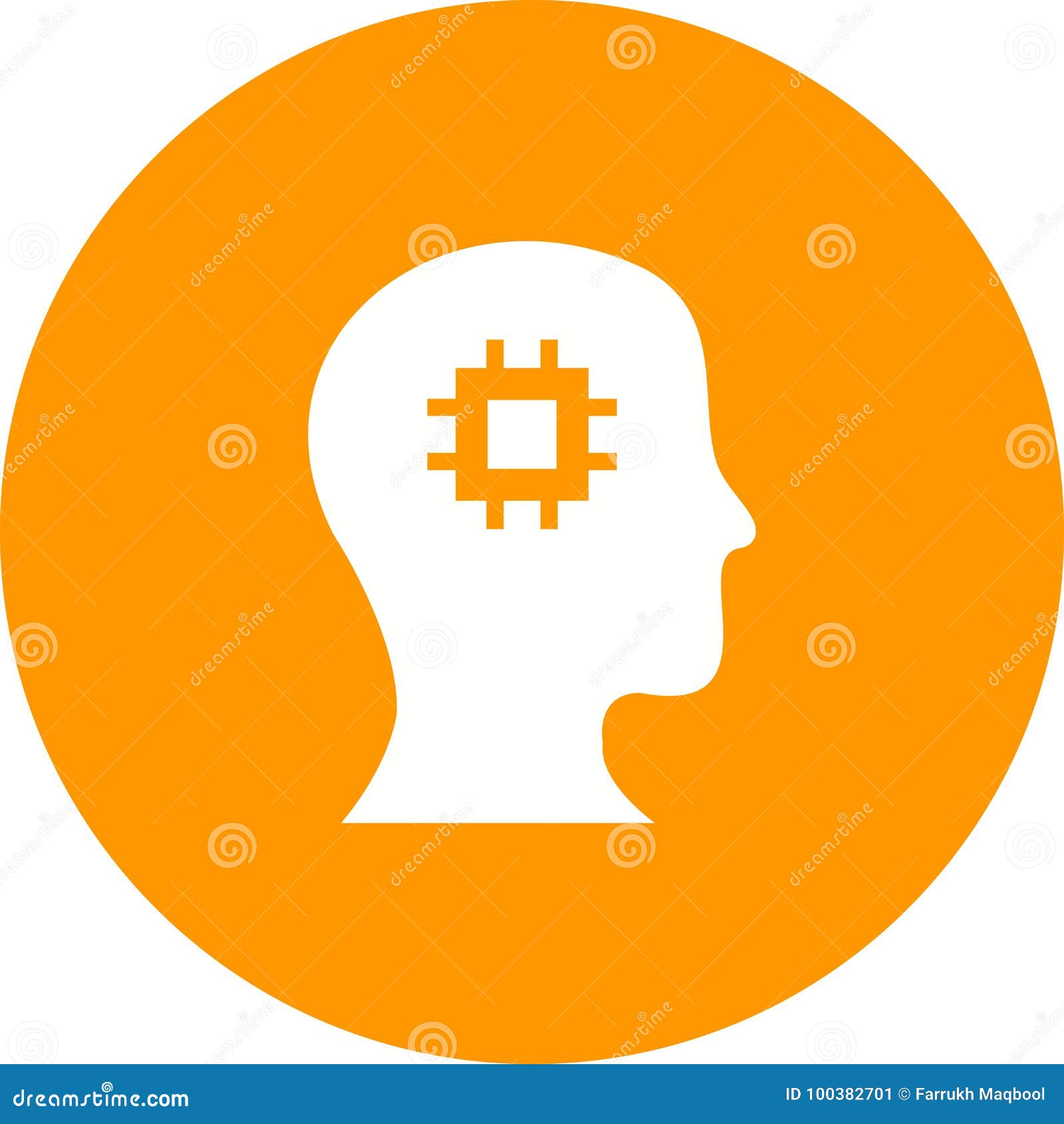 Machine Perception stock vector. Illustration of technology - 100382701