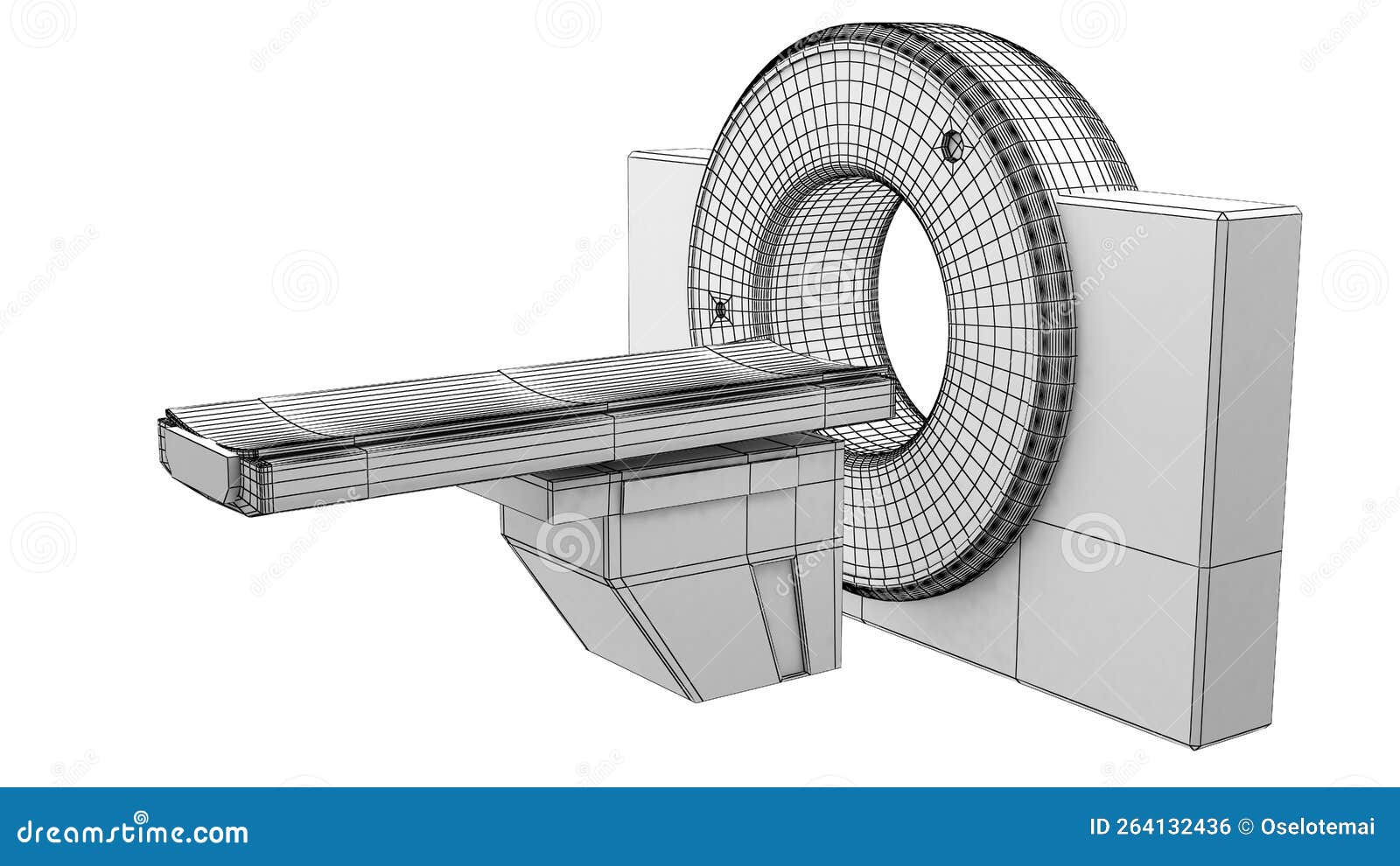 Machine for Physical Examination Medical Exam, CT Scan on White ...