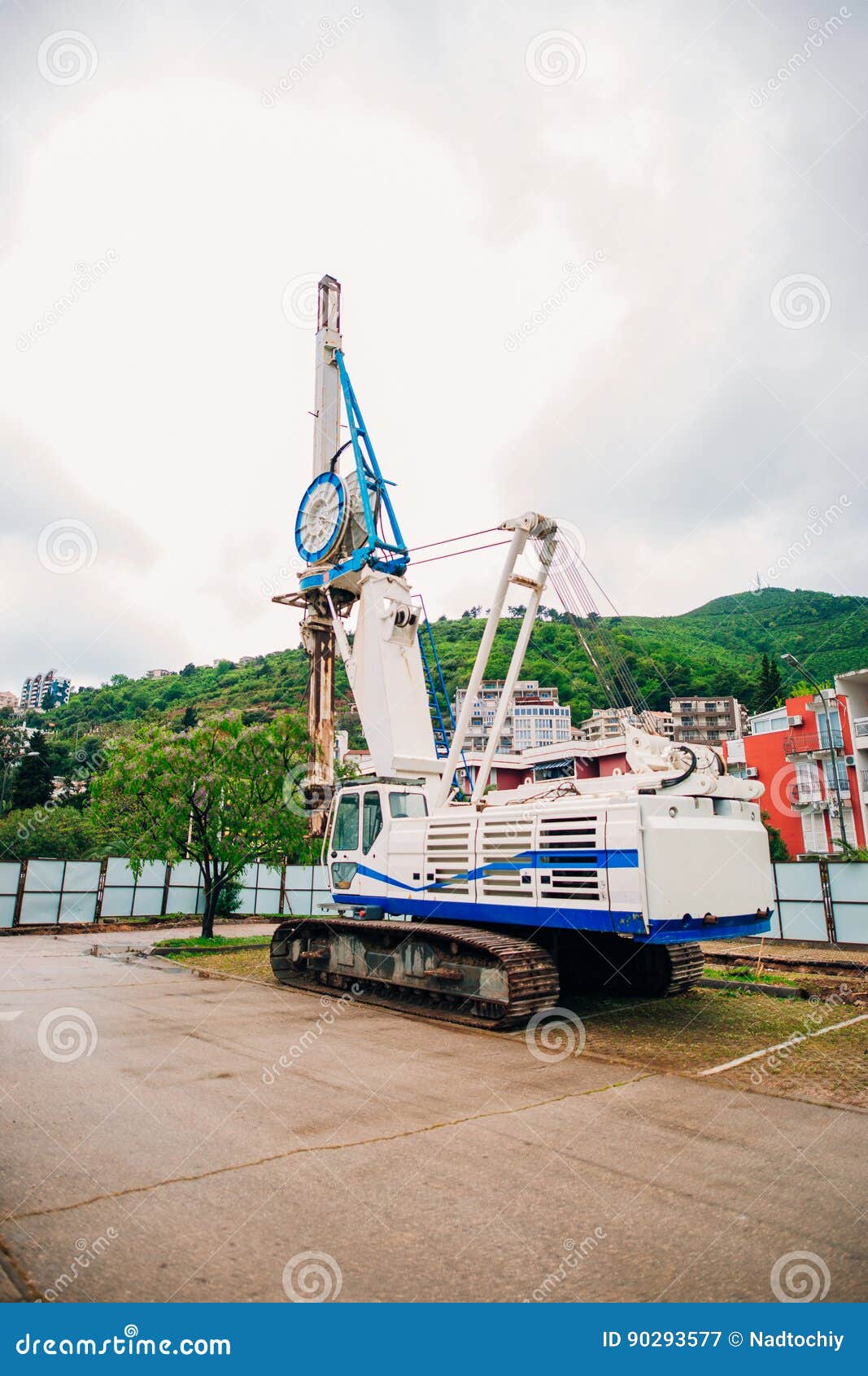 Machine for Piling. Construction Machinery on the Site for the C Stock ...