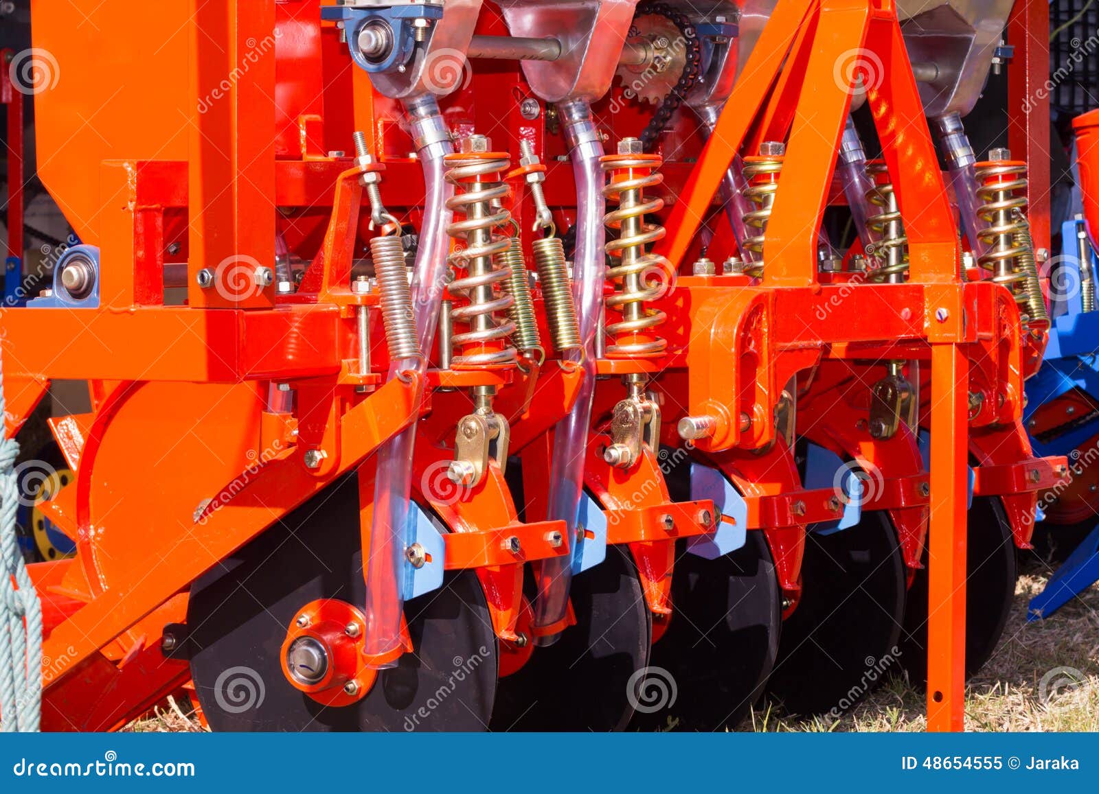 Machine planting corn stock image. Image of bounce, flexibility - 48654555