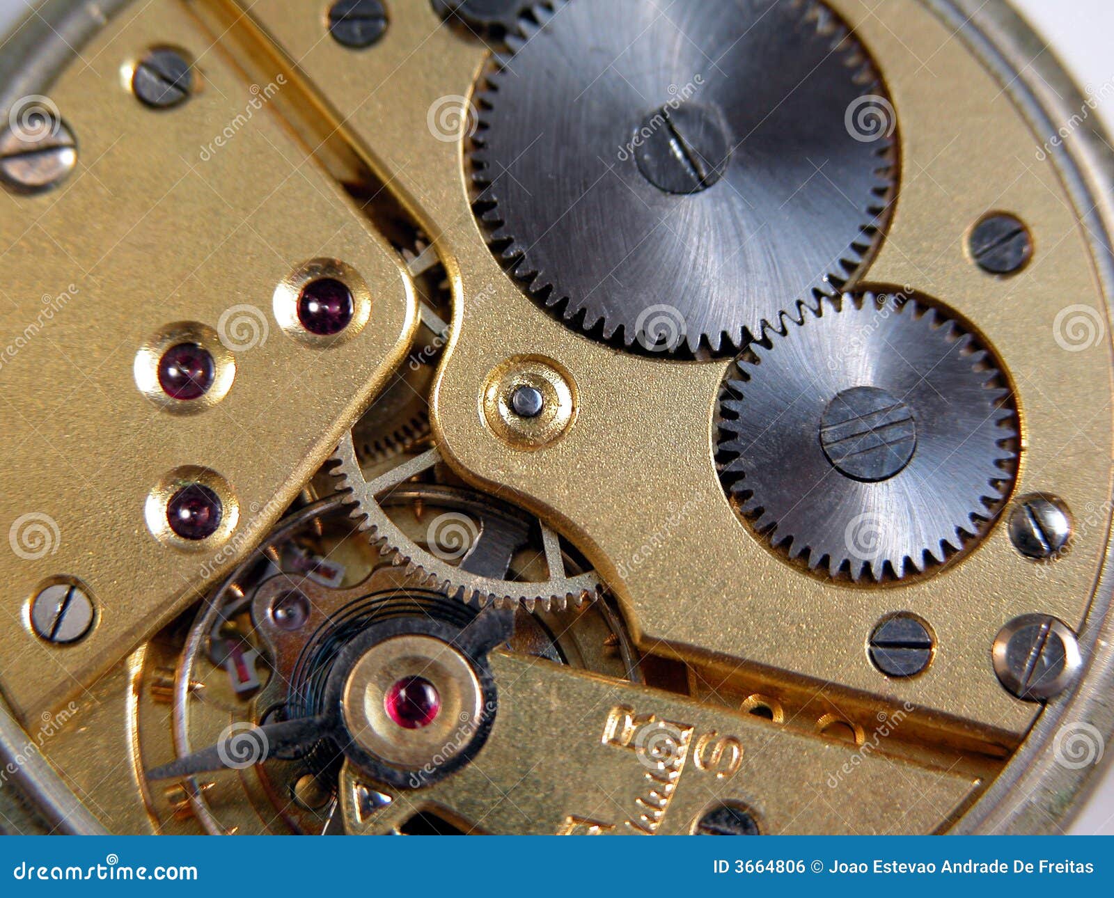 Machine of a pocket watch stock photo. Image of engineering - 3664806