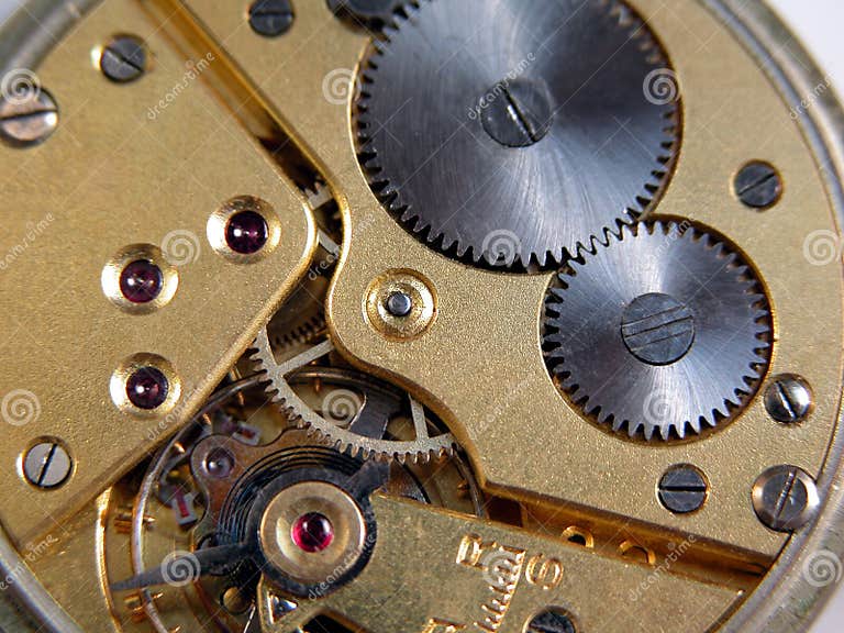 Machine of a pocket watch stock photo. Image of engineering - 3664806