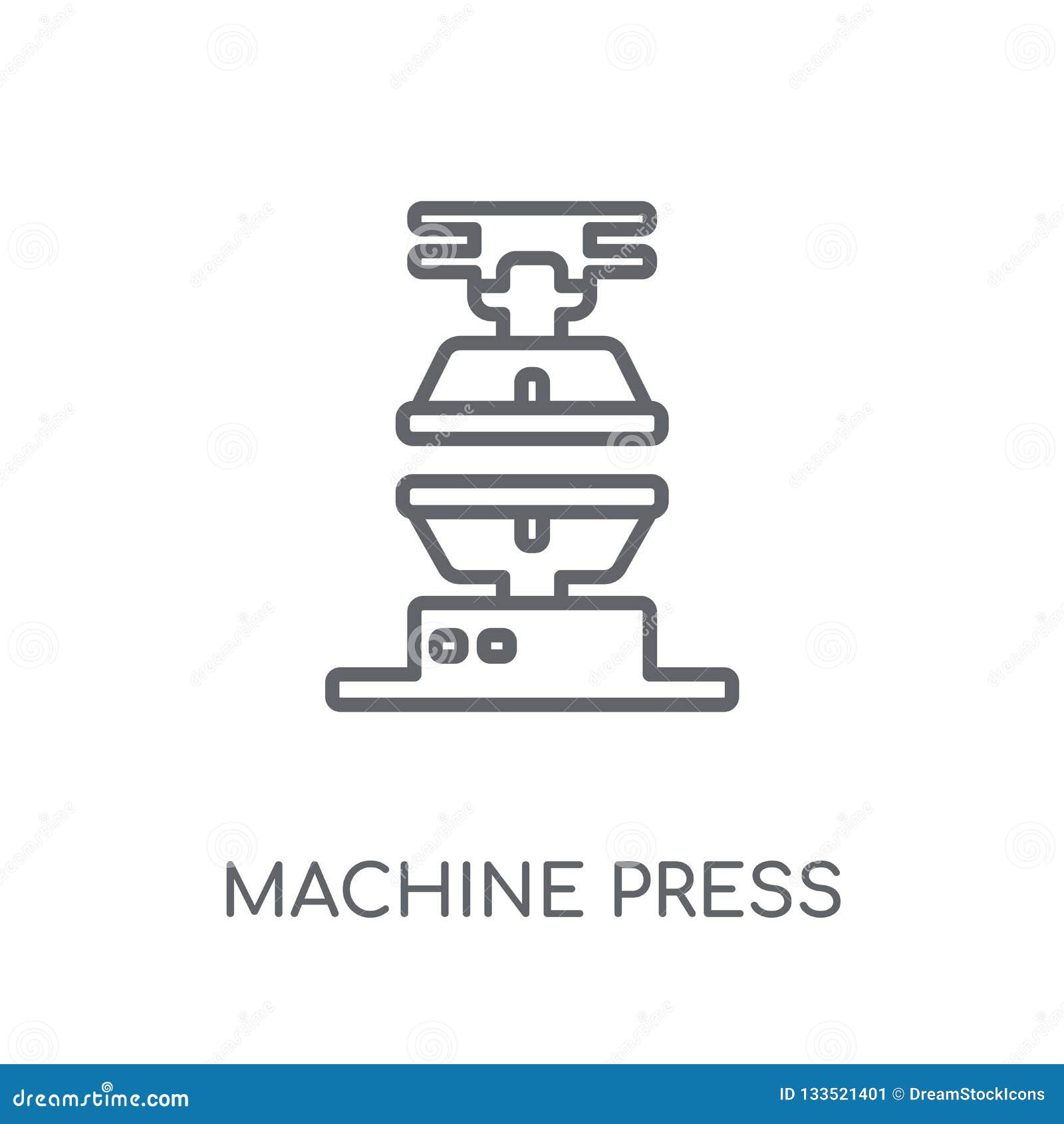 Machine Press Linear Icon. Modern Outline Machine Press Logo Con Stock ...